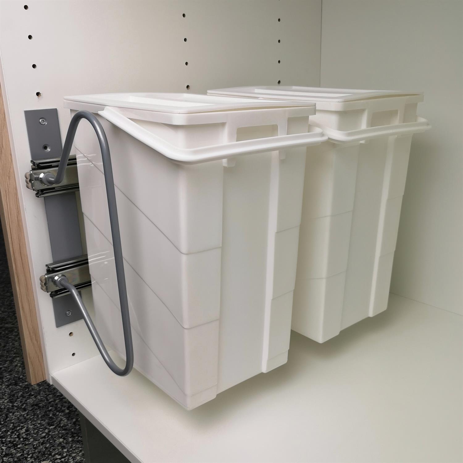 Bestil Pure White affaldssystem med 2x10 liters spande